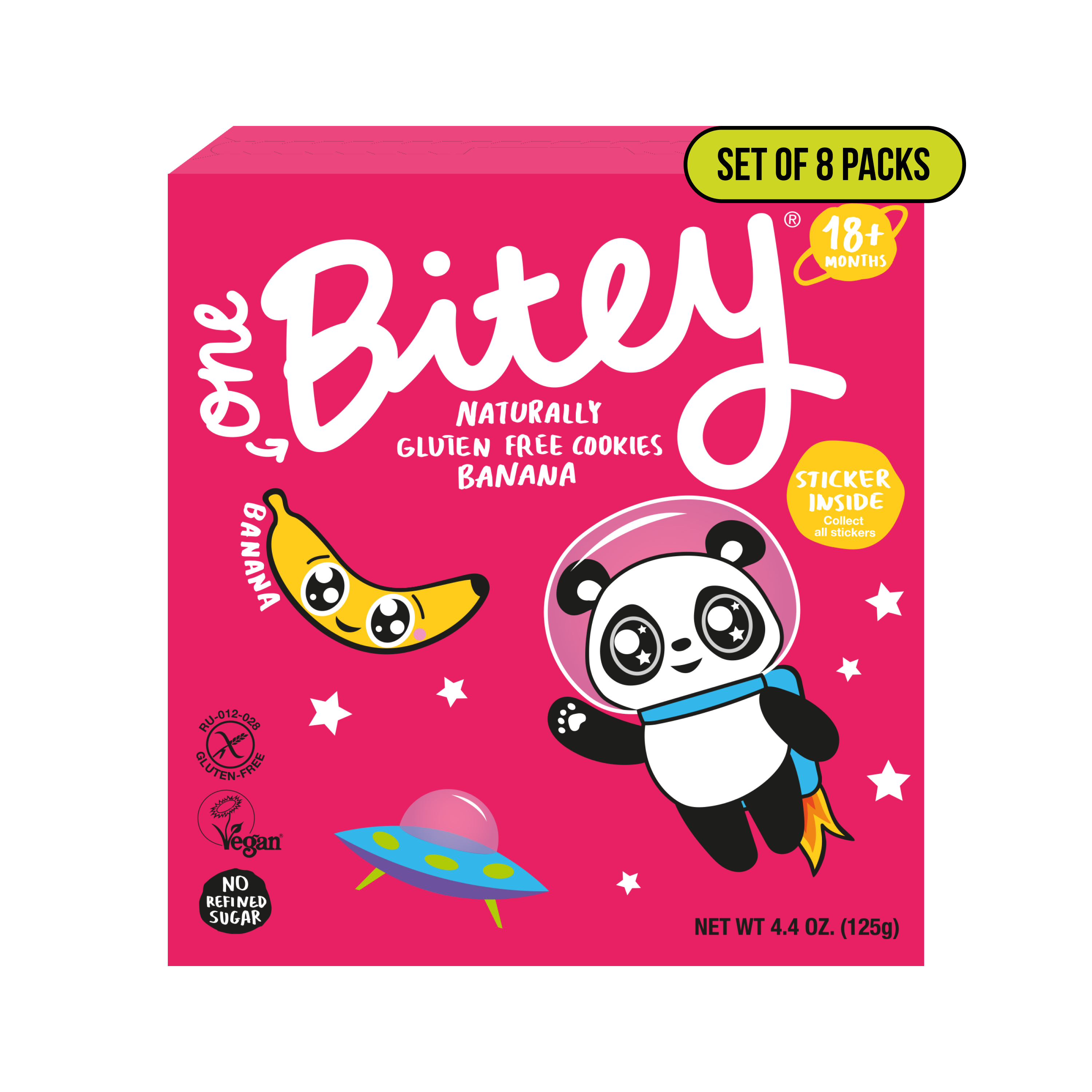 Buy One Bitey Gluten-Free Cookies Banana 125g online at best price in the UAE | Life Pharmacy